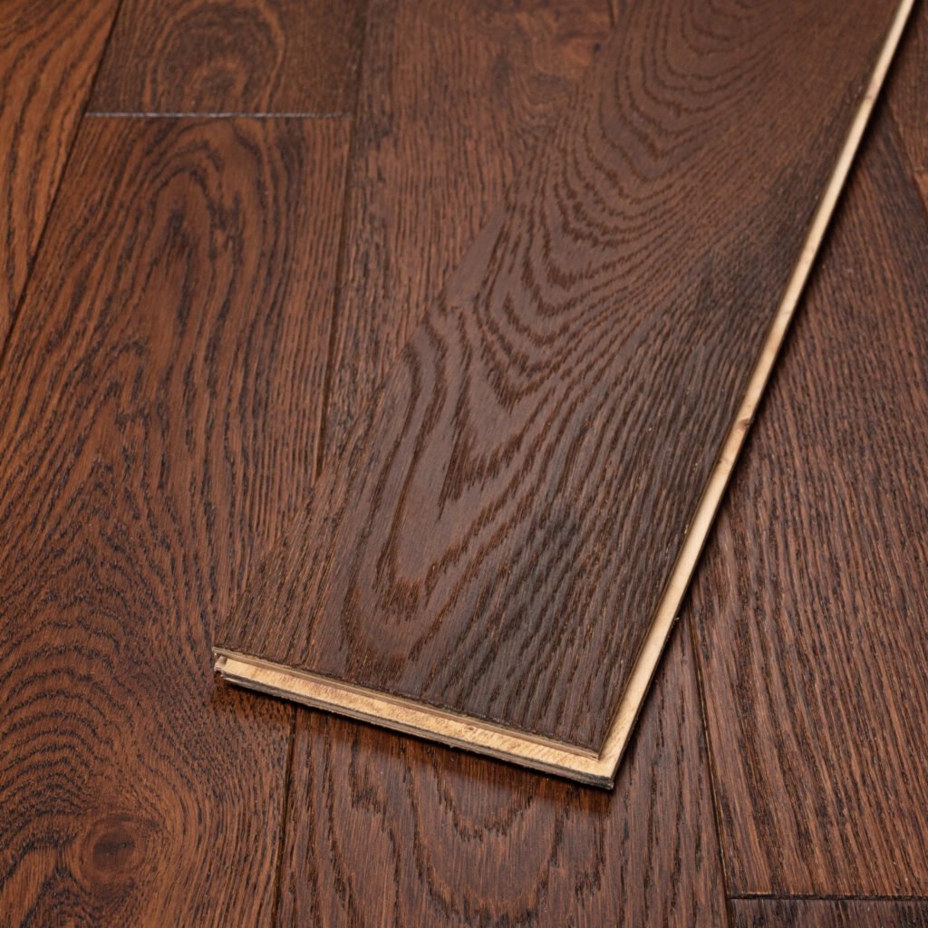 Engineered Wood Straight Plank Tongue & Groove Brushed Lacquered / Lac ...